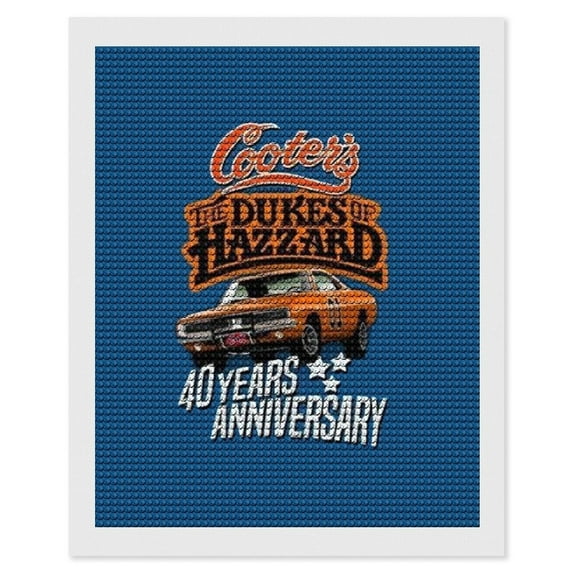 Dukes Orange Car Haz-zard Diamond Art Kits for Adults Kids,DIY 5D Round ...