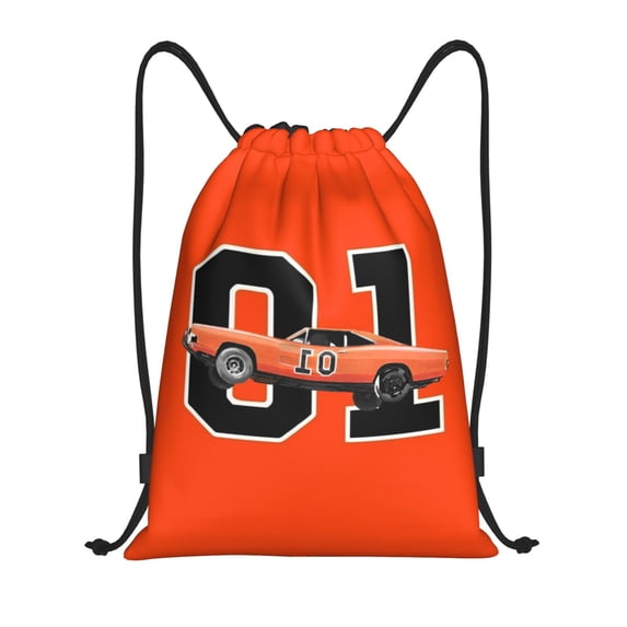 Dukes Orange Car Haz-zard Drawstring Bags Large Capacity Shopping Bag ...