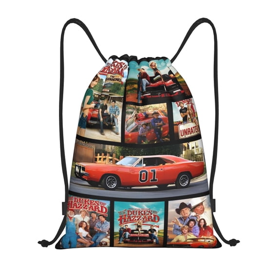 Dukes Orange Car Haz-zard Drawstring Bags Large Capacity Shopping Bag ...