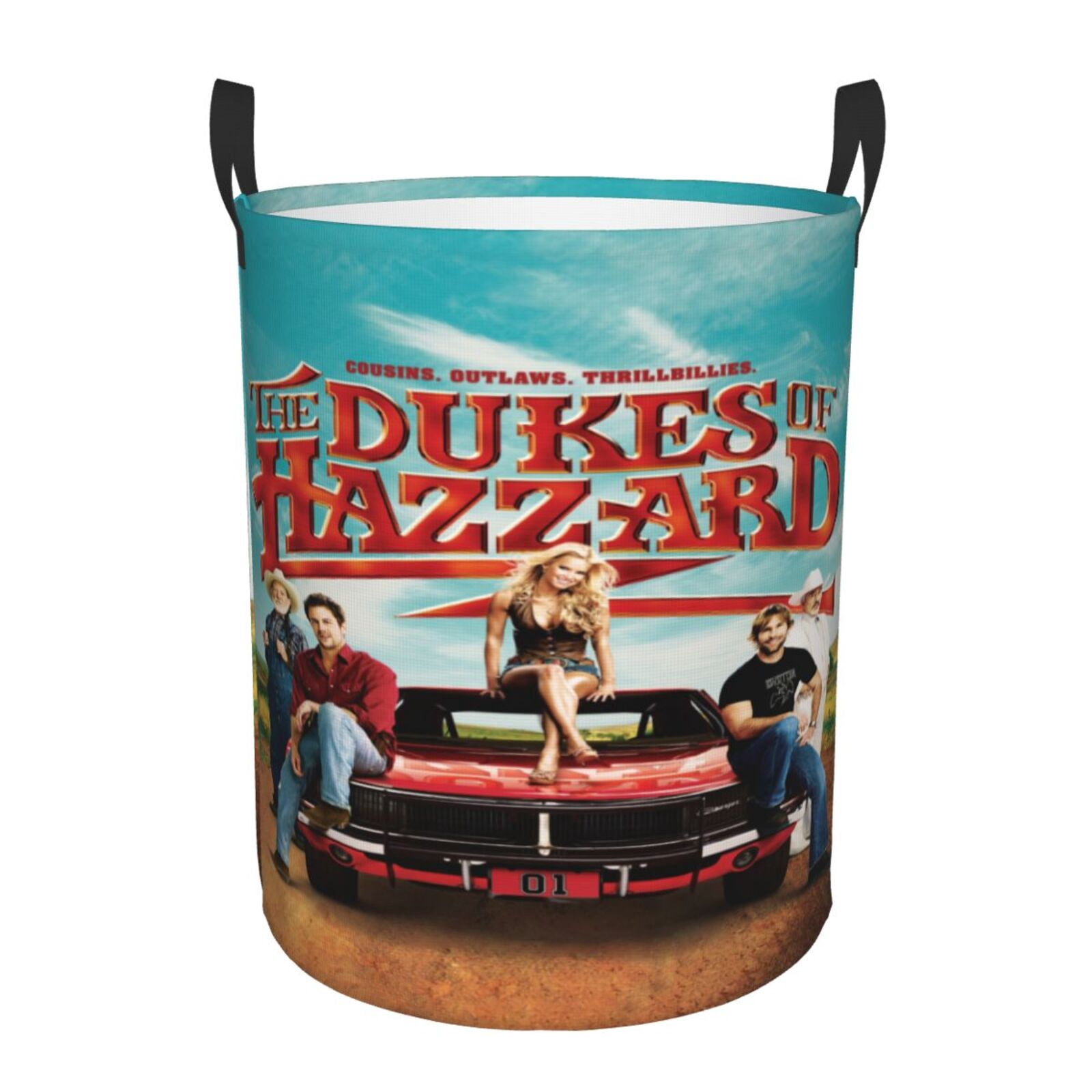 Dukes Orange Car Haz-zard Laundry Hamper Circular Laundrys Basket ...