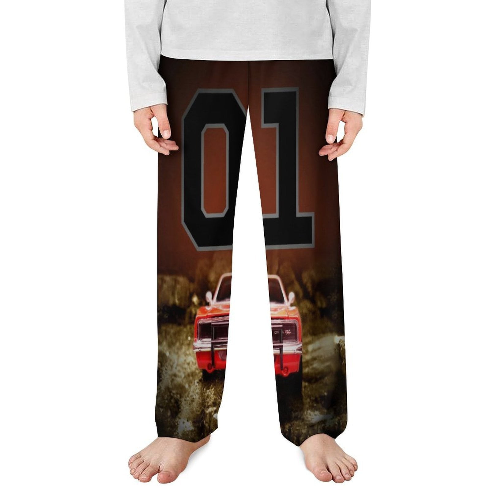 Dukes Orange Car Haz-zard Pajama Pants Cartoon Casual Lounge PJ Bottoms ...