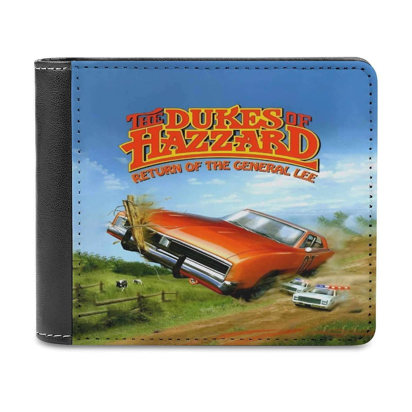 Dukes Orange Car Haz-zard Wallet for Men Leather Purse Clutch Card ...