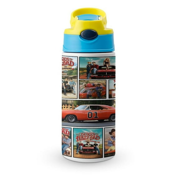 Dukes Orange Car Haz-zard Water Bottle with Straw Lid Vacuum Insulated ...
