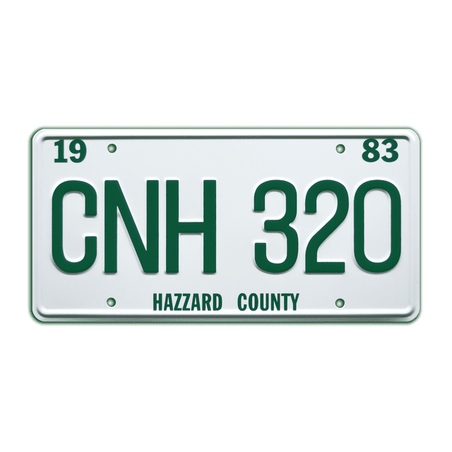 Dukes of Hazzard | ‘83 CNH 320 | Metal Stamped License Plate - Walmart.com