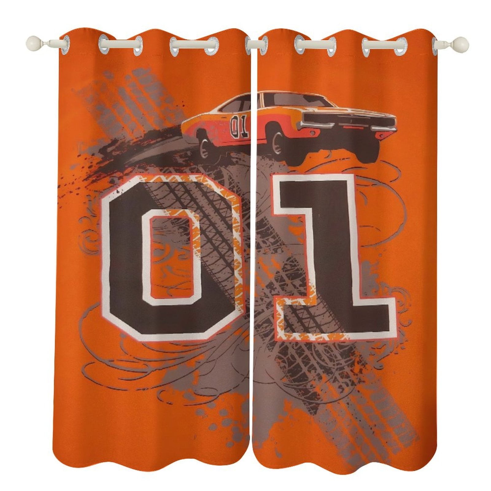 Dukes-of-Hazzard Curtains - Perforated Blackout Thermal Insulated ...