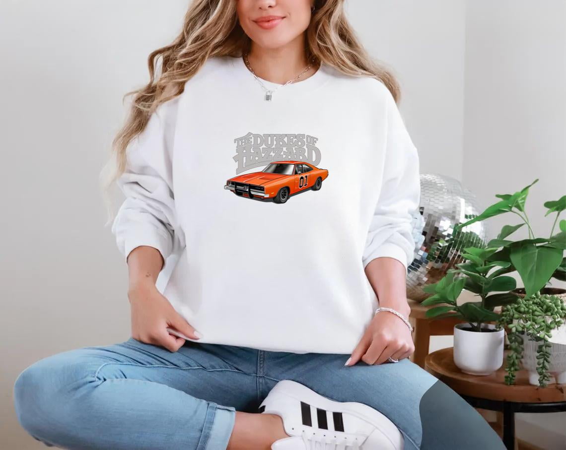 Dukes of Hazzard Southern Car Tribute Sweatshirt for Classic Ride Fans ...