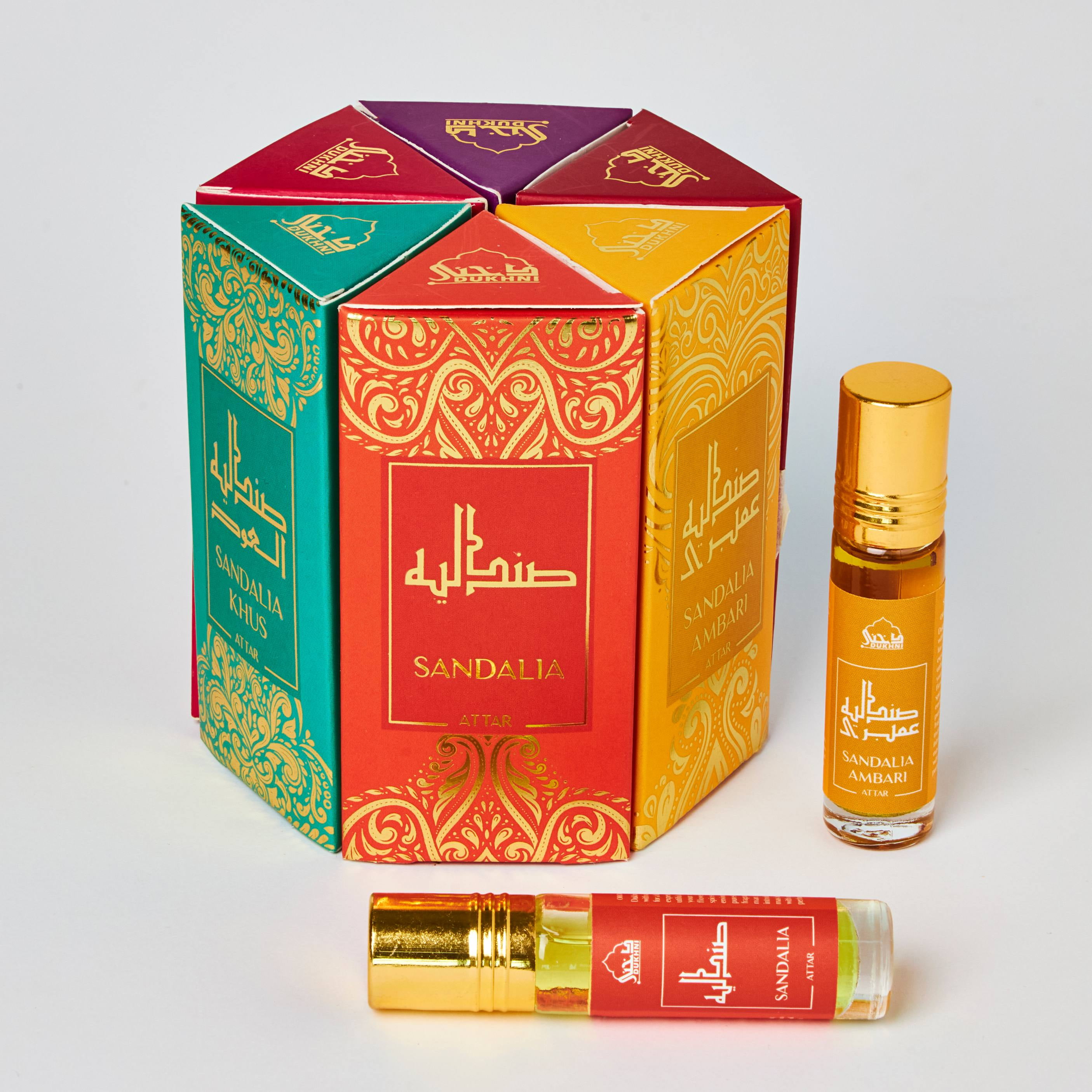 Dukhni Sandal Attar Arabic Perfume Oil Set | Alcohol-Free, Roll on ...