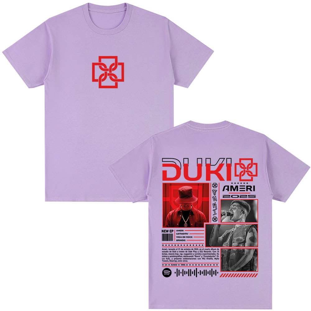 Duki Ameri World Tour 2025 Merch for Men & Women Cotton Casual Short ...