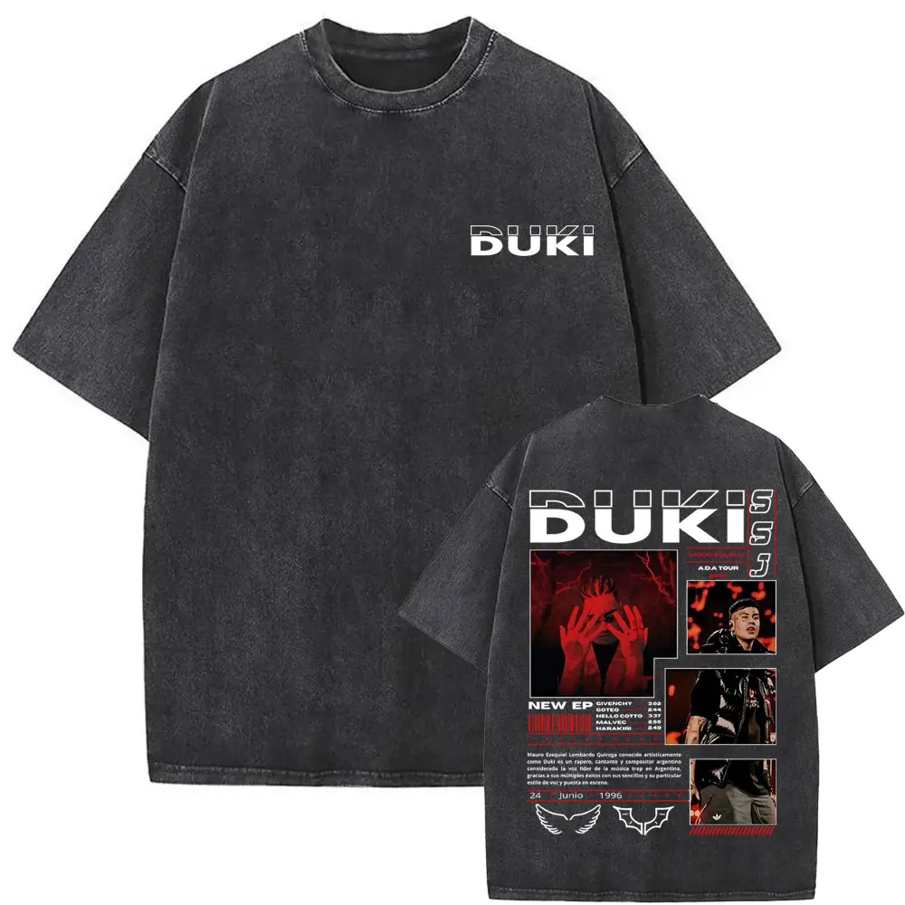 Duki Antes De Ameri Merch Unisex Hip Hop Oversized Washed Vintage Short ...