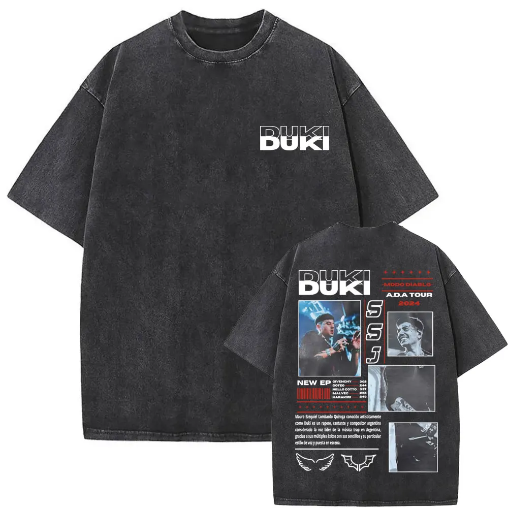 Duki Antes De Ameri Merch Unisex Hip Hop Oversized Washed Vintage Short ...