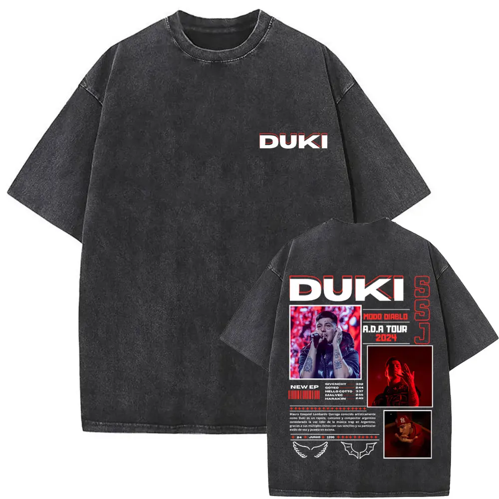 Duki Antes De Ameri Merch Unisex Hip Hop Oversized Washed Vintage Short ...