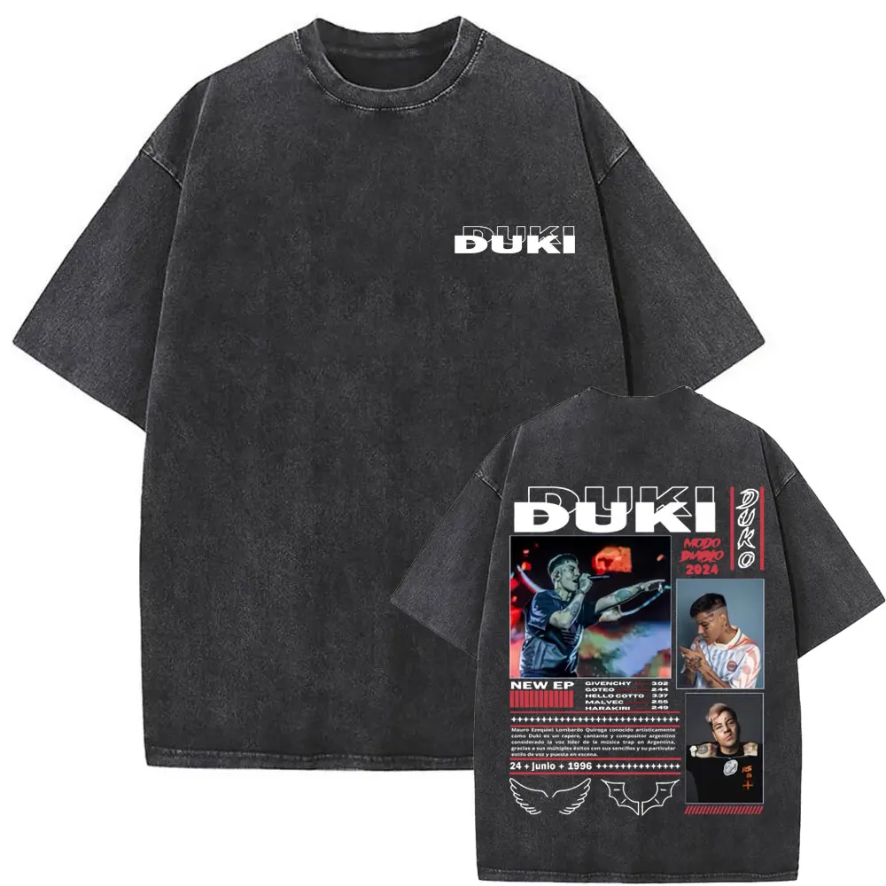 Duki Antes De Ameri Merch Unisex Hip Hop Oversized Washed Vintage Short ...