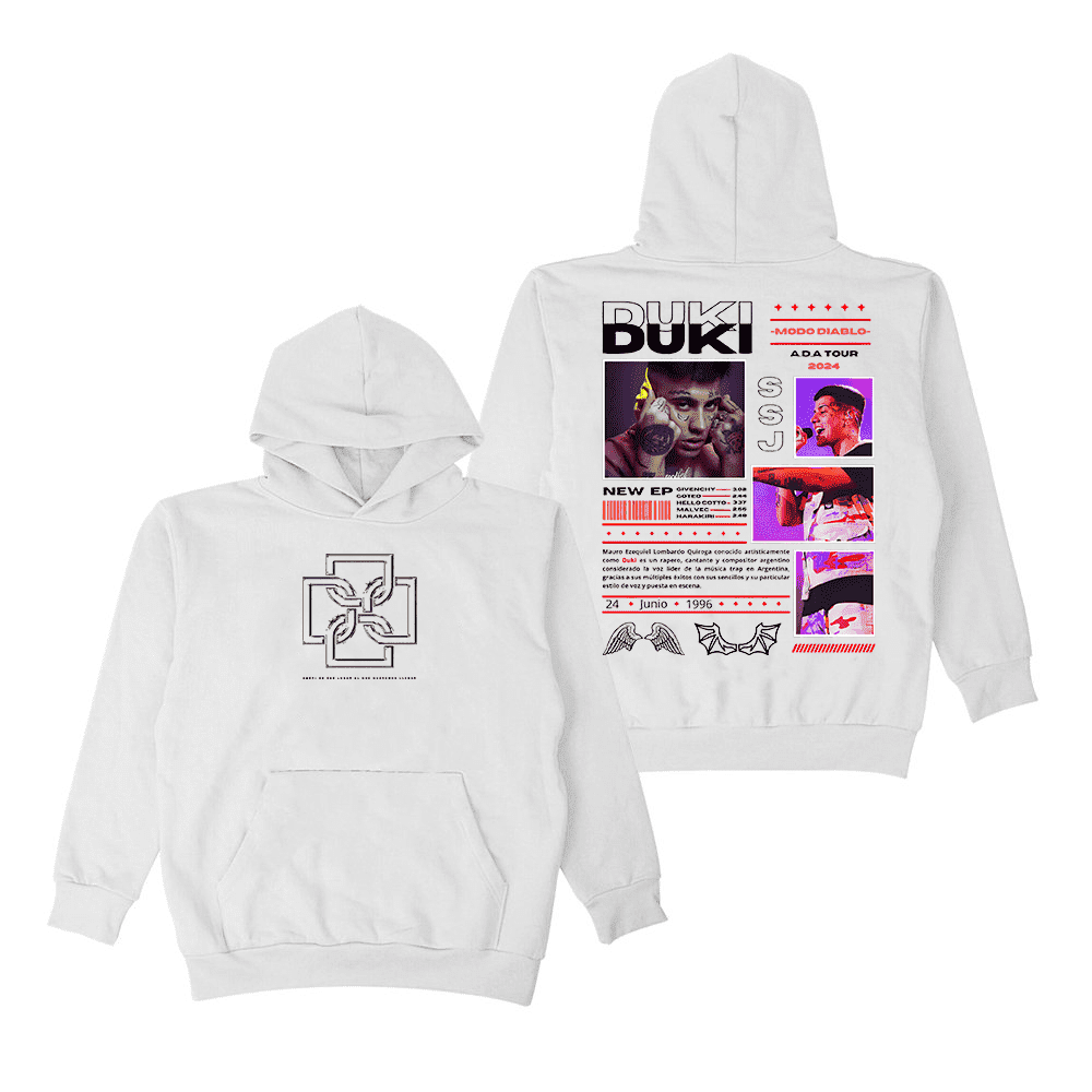 Duki Merch Hoodie Modo Diablo ADA Tour 2024 New Album Cover Hoodies ...