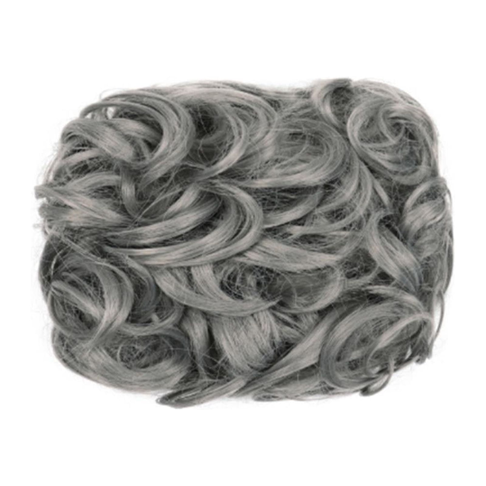 Duklien Messy Curly Hair Bun Easy To Stretch Hair Bun Hair Clip High ...