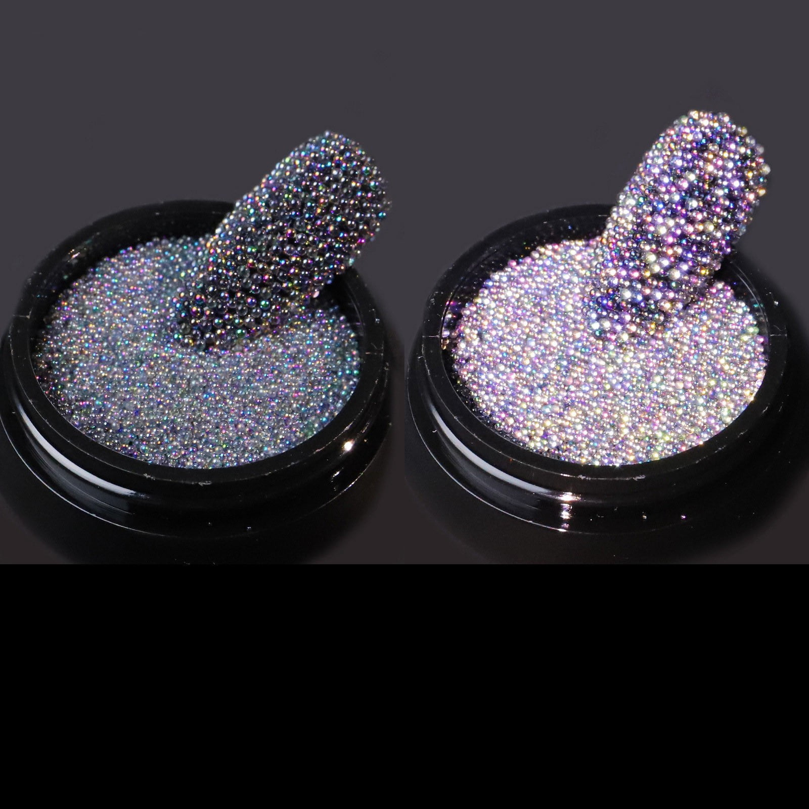 Duklien Nail Accessories Mermaid Nail Beads Reflective Bubble Balls ...