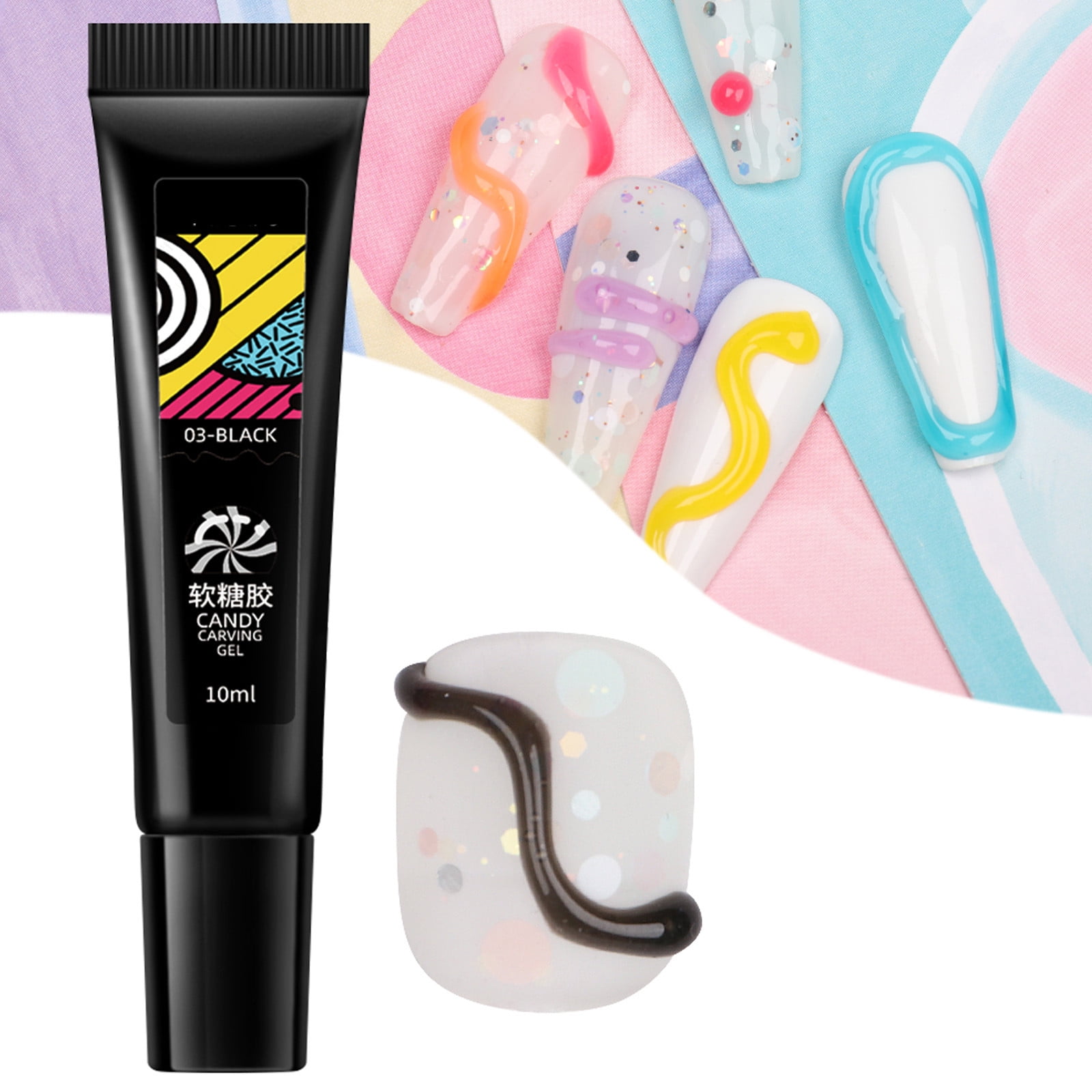 Duklien Nail Art 1 Pcs Manicure Fondant Glue Hot Summer Nail Color Glue ...