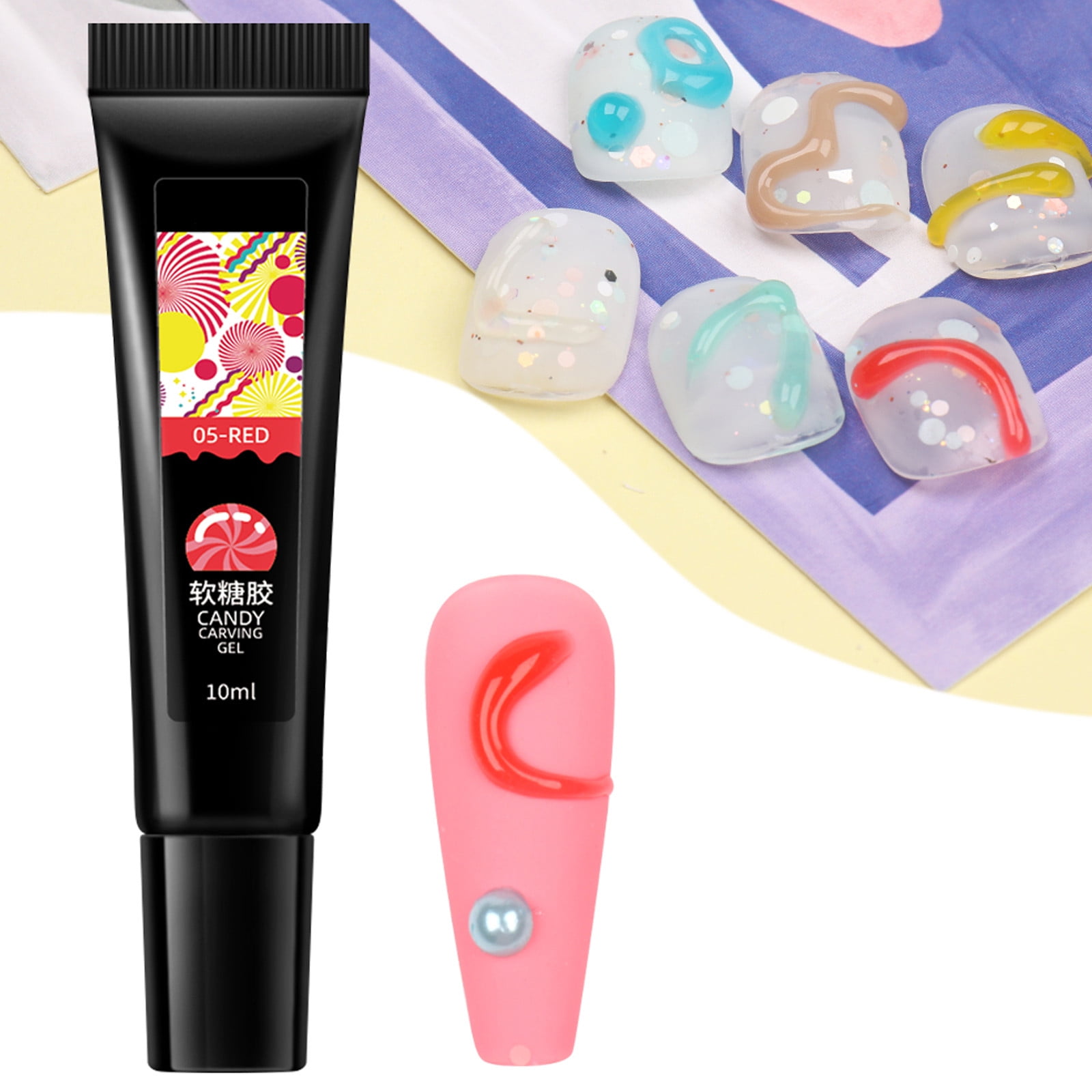 Duklien Nail Art 1 Pcs Manicure Fondant Glue Hot Summer Nail Color Glue ...