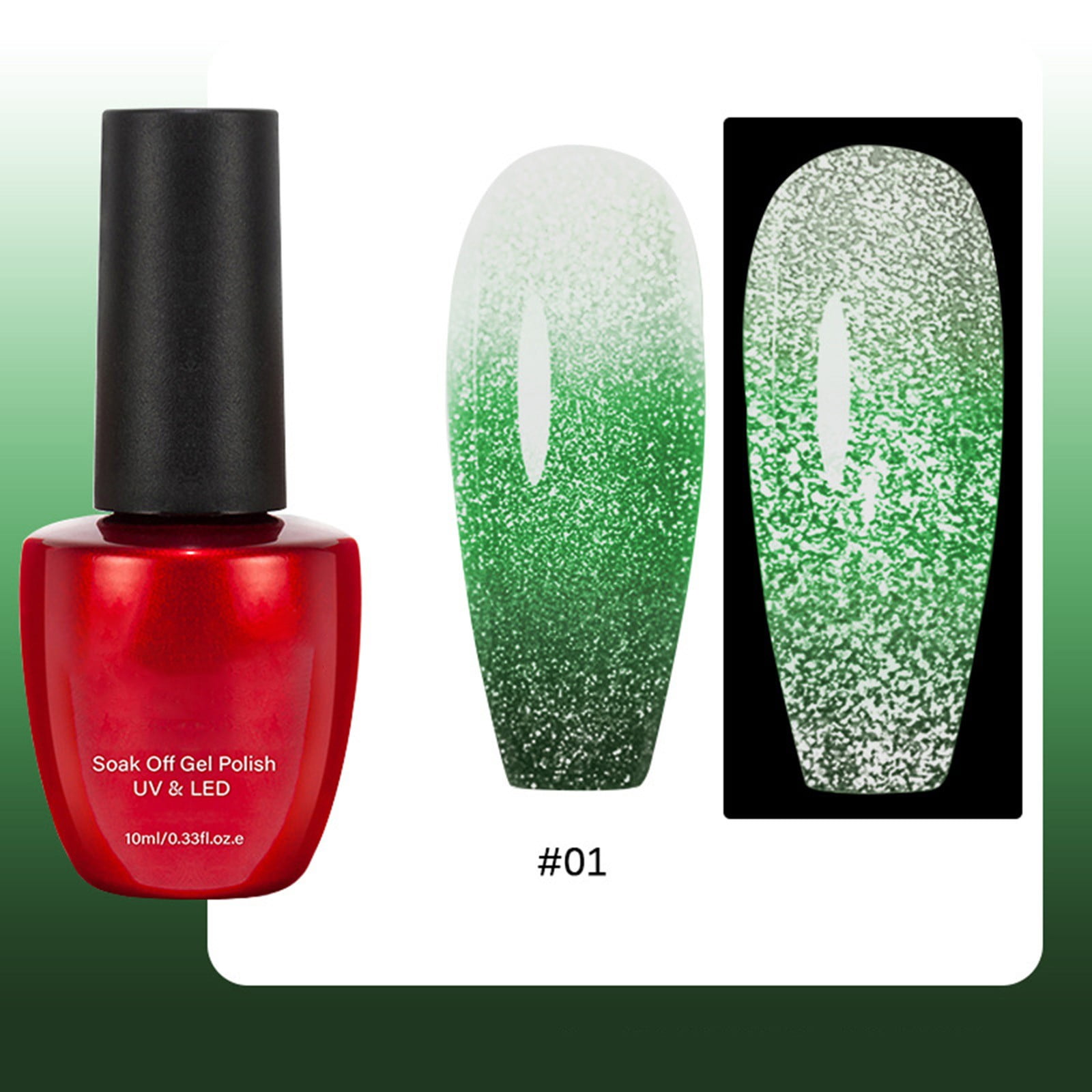 Duklien Nail Polish Glitter Gel Nail Polish Crushed Glass Reflective ...