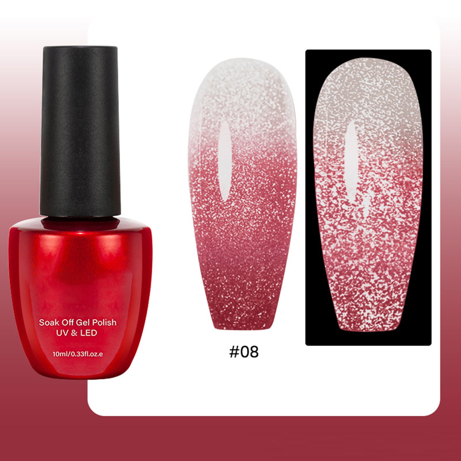 Duklien Nail Polish Glitter Gel Nail Polish Crushed Glass Reflective ...