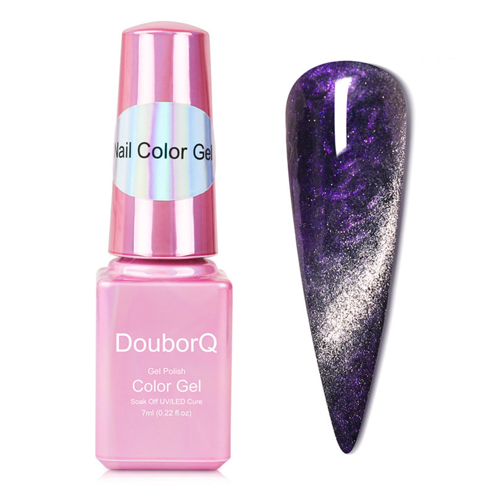 Duklien Nail Polish Universal Rainbow Cat Eye Gel Polish Holographic ...