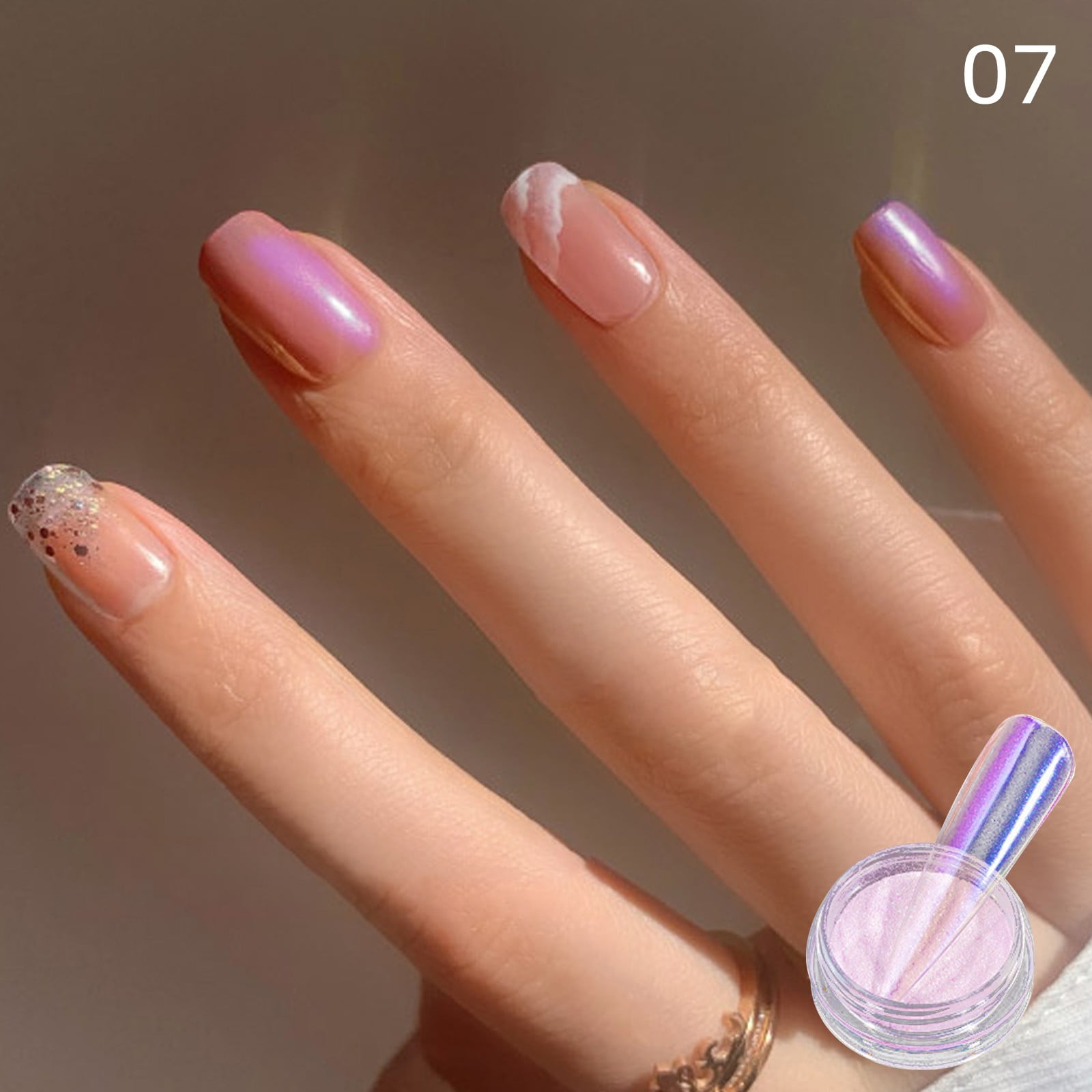 Duklien Nail Powder Nail Neon Powder Rainbow Powder Color Ice ...