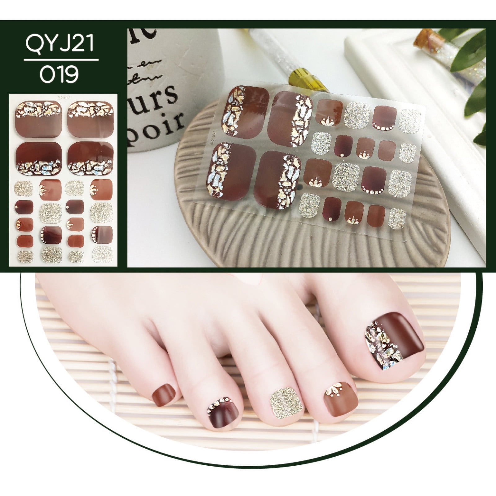 Duklien New 5D Nail Art Stickers, Nail Stickers Fashion Foot Nail ...