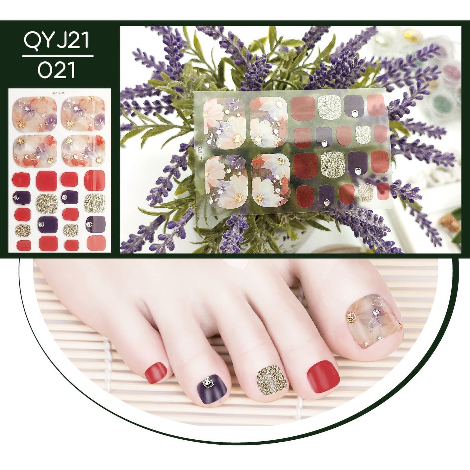 Duklien New 5D Nail Art Stickers, Nail Stickers Fashion Foot Nail ...