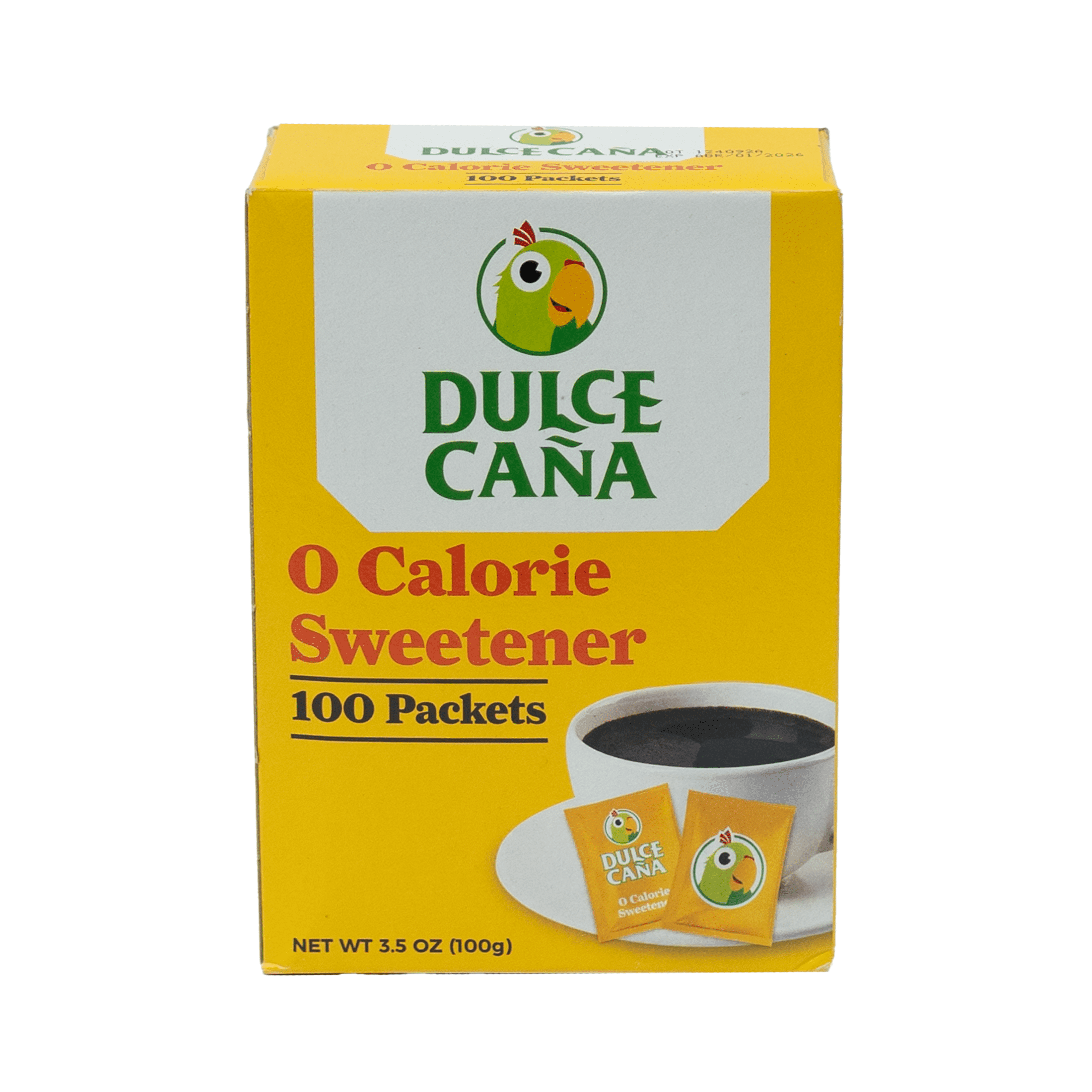 Dulce Caña 0 Calorie Sweetener, 100 Packets, 3.5 oz, Carton Box ...