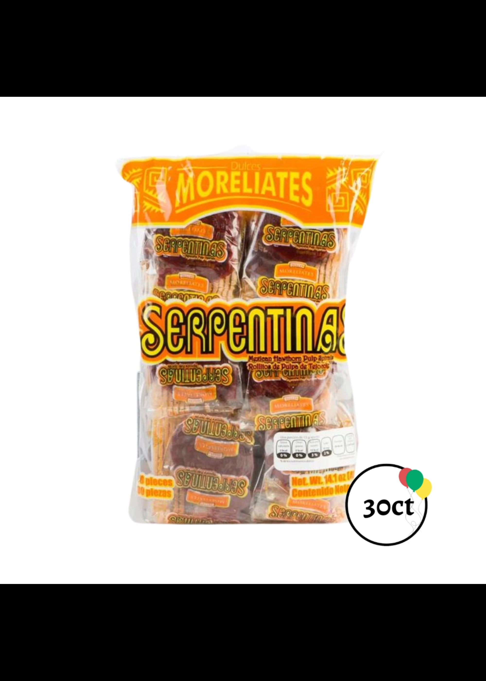 Dulce Moreliates Serpentinas 30 ct - Walmart.com