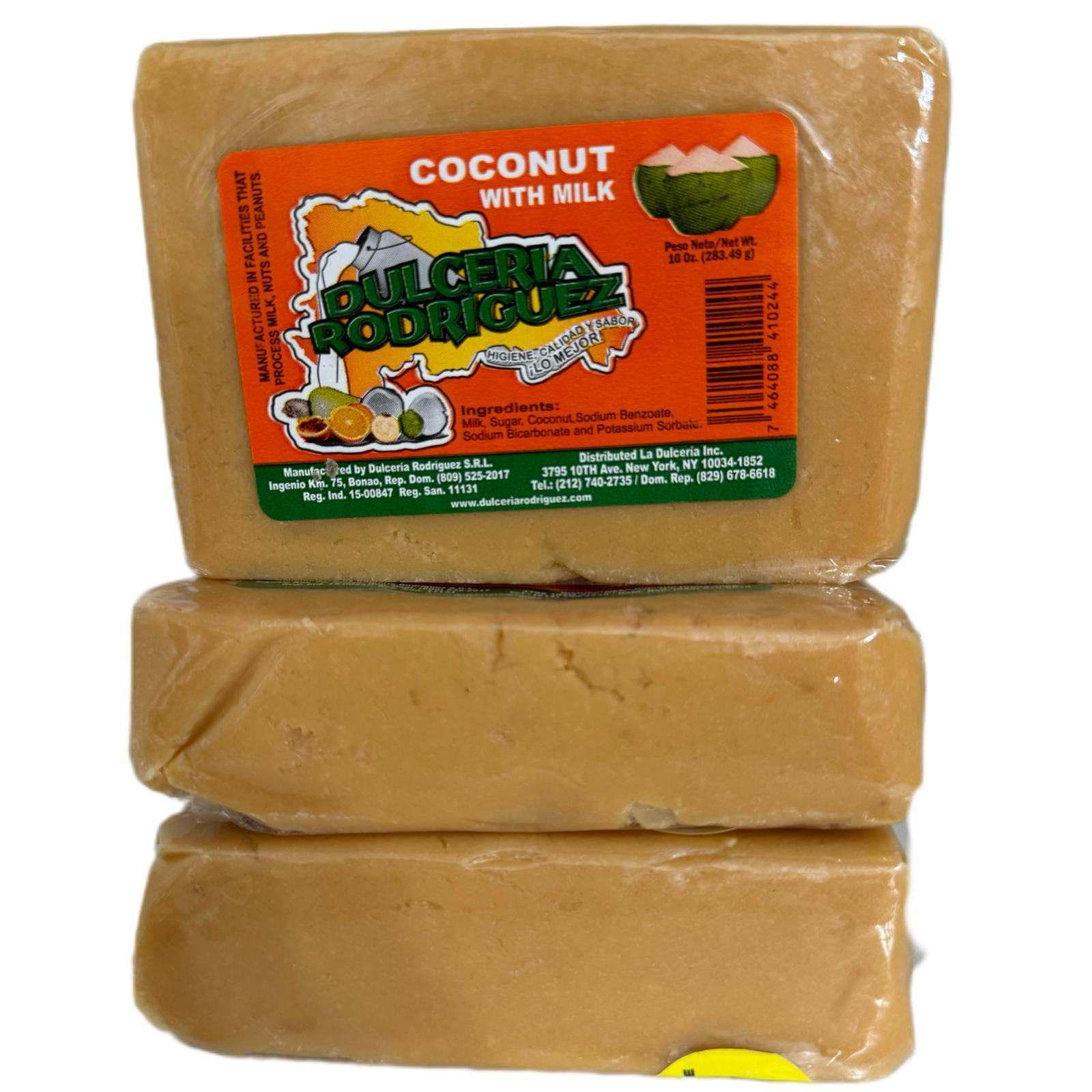 Dulceria Rodriguez- Coconut Milk Candy 3 Pack- 10 Ounces - Dulce De Coco Dominicano - Walmart.com