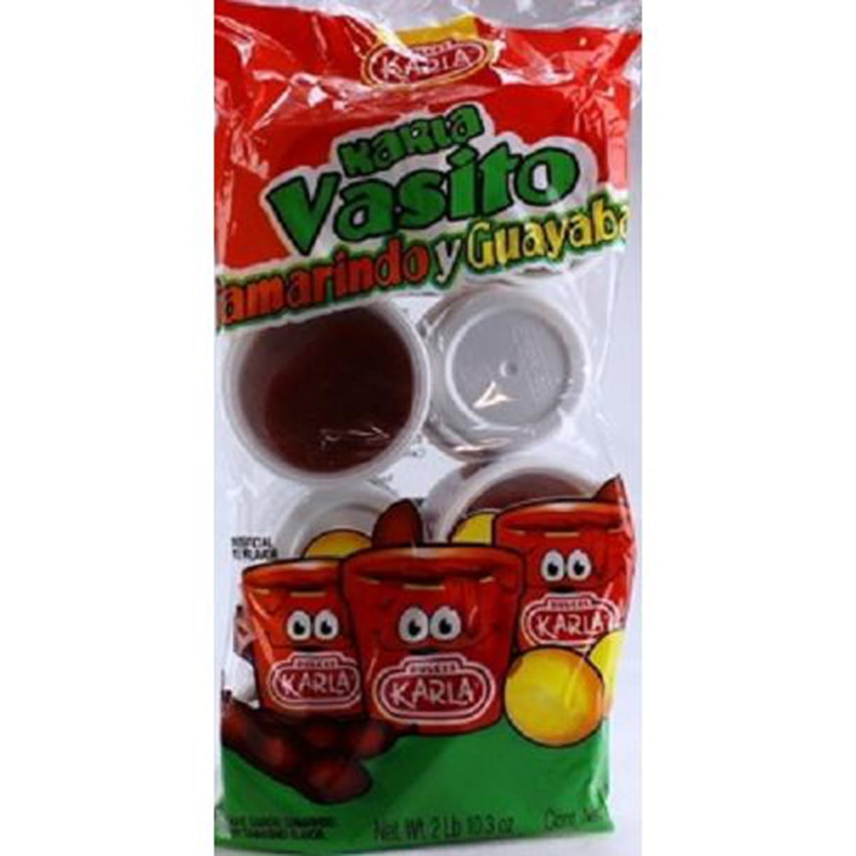 Dulces Karla, Karla Vasito Tamarind & Guava Candy Cup, Count 8 - Sugar ...