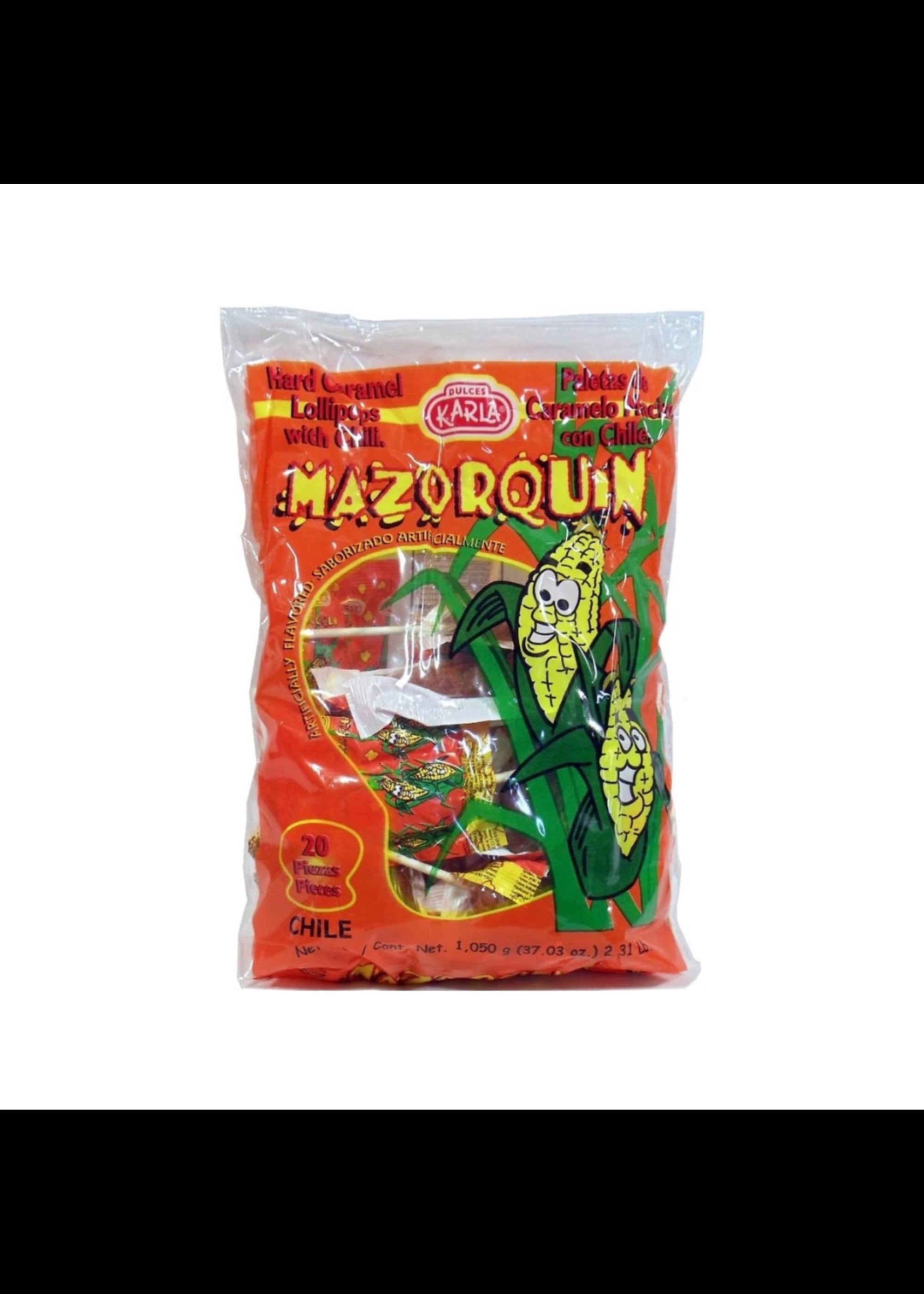 Dulces Karla Mazorquin Corn Lollipop with Chili 40 ct - Walmart.com