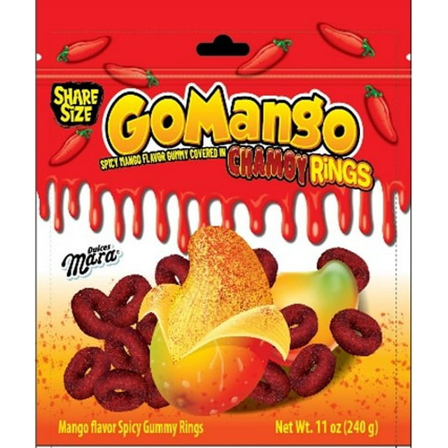 Dulces Mara GoMango Chamoy Gummy Rings 11oz - Walmart.com