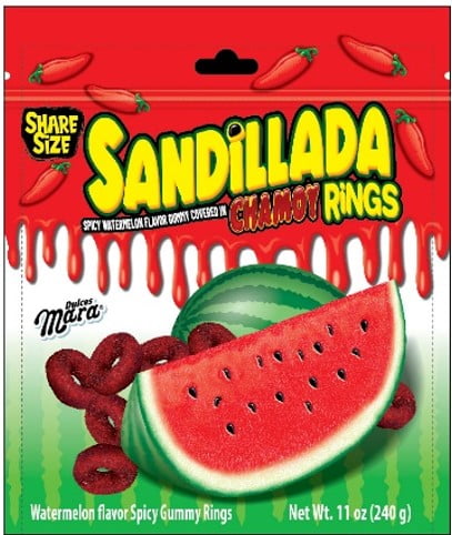 Dulces Mara Sandillada Chamoy Gummy Rings 11oz - Walmart.com