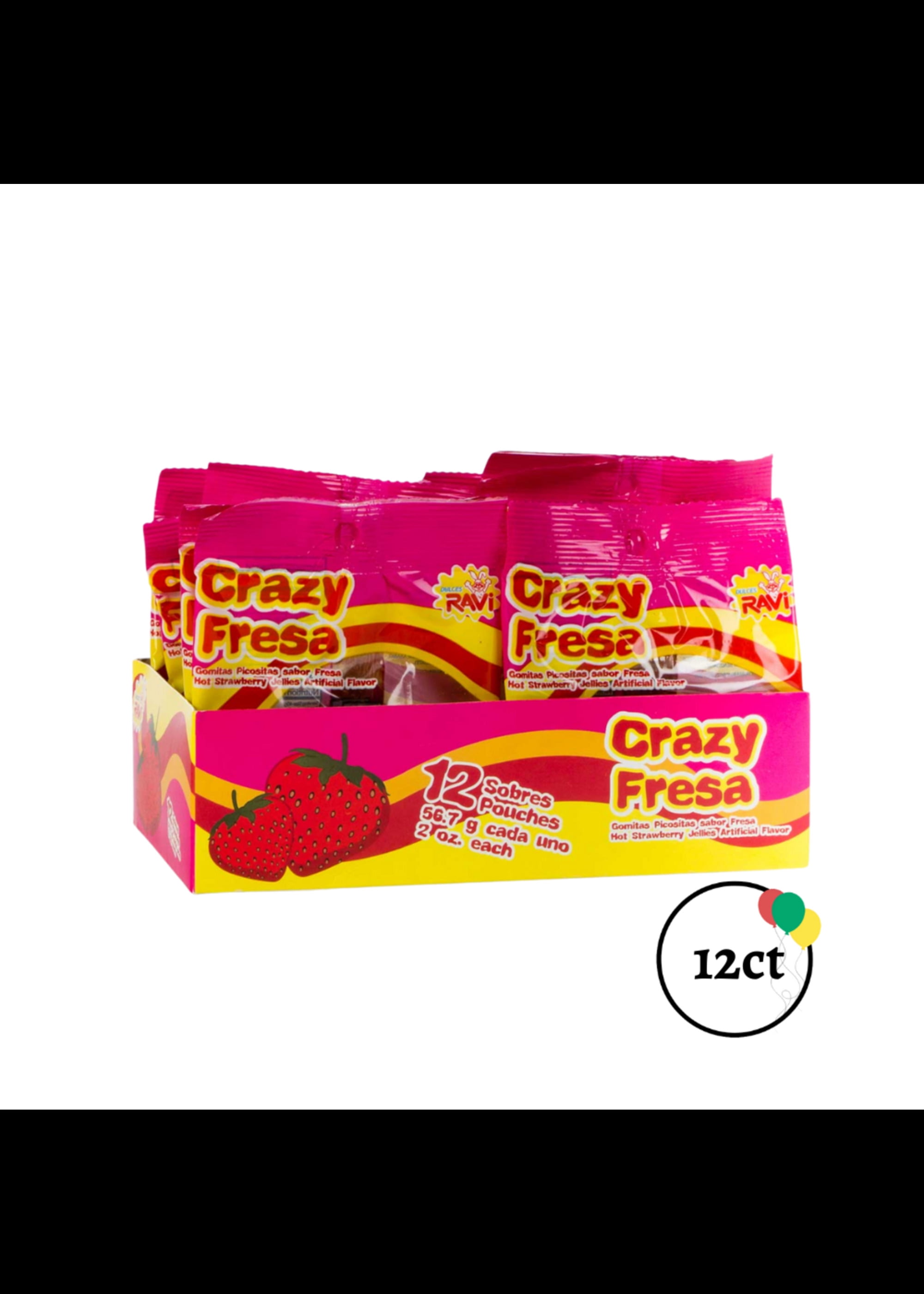 Dulces Ravi Gomitas Crazy Strawberry 12 ct - Walmart.com