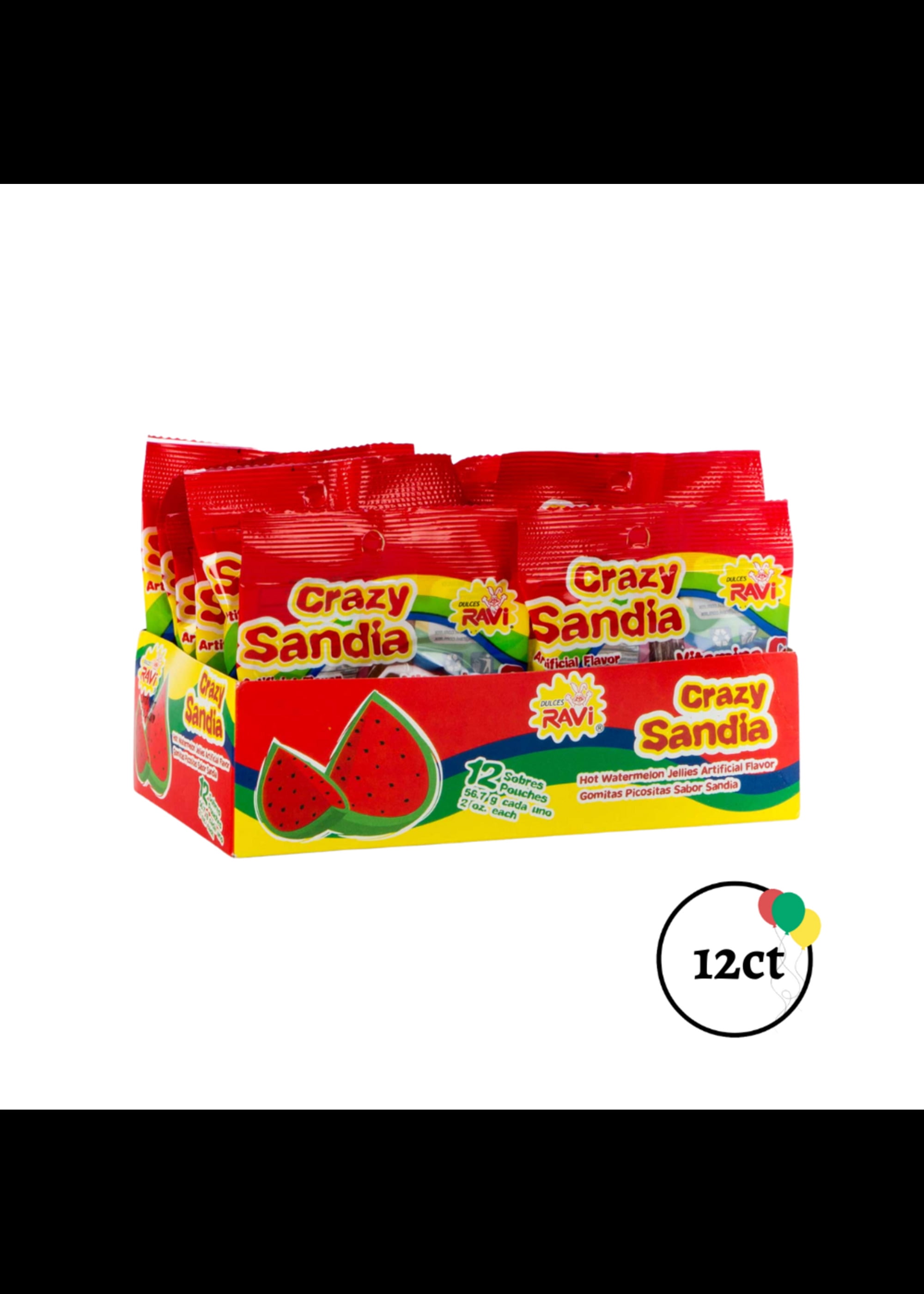 Dulces Ravi Gomitas Crazy Watermelon 12 ct - Walmart.com