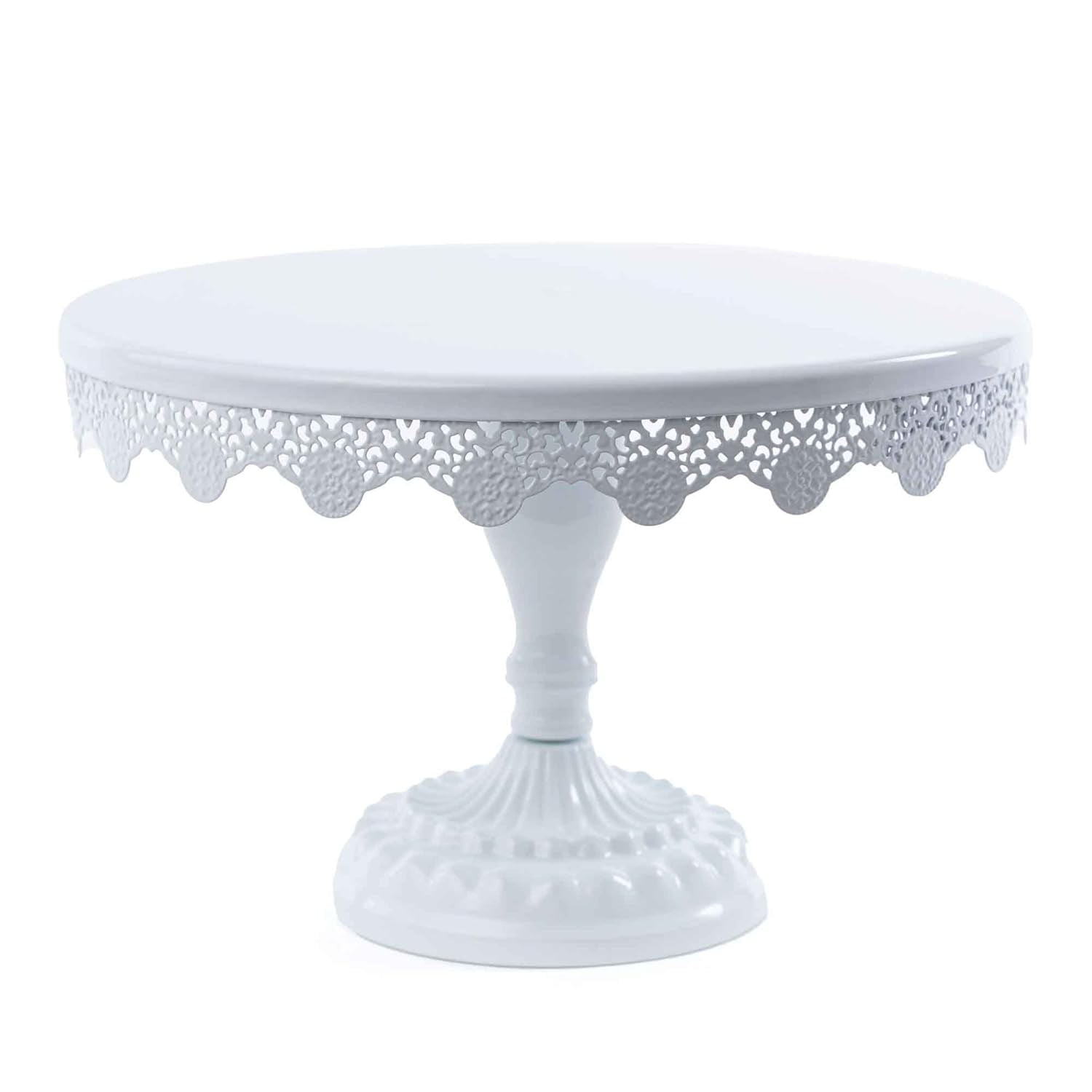 Dulcet Delights Eyelet Metal Cake Stand – 9.5 in. Wide x 6.75 in. High ...