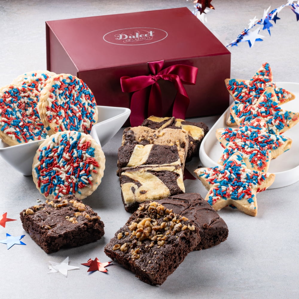 Dulcet Gift Baskets 14-pc Patriotic Bakery Signature Gift Box ...