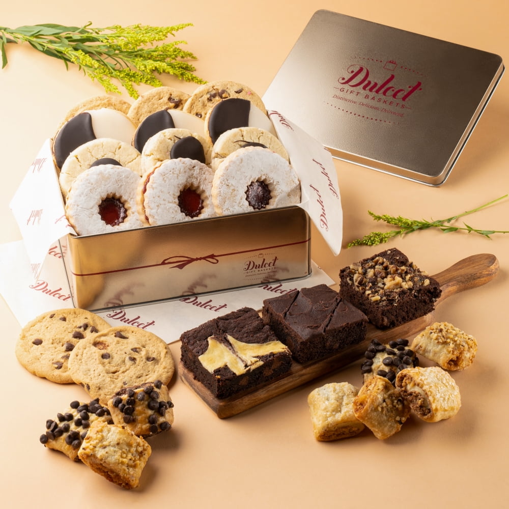 Dulcet Gift Baskets Assortment Tin Gift Box - Delicious Gourmet ...