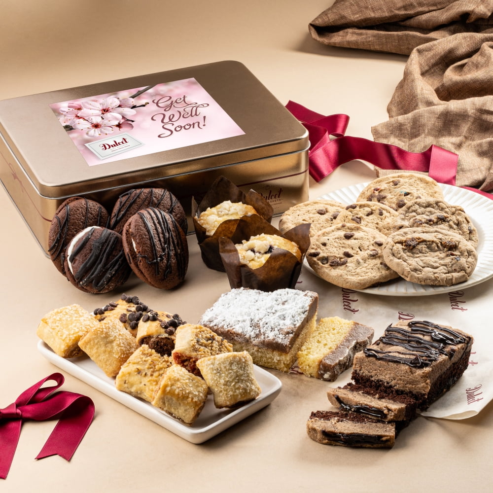 Dulcet Gift Baskets Get Well Baked Gift Box-Luxurious Bakery Dessert ...