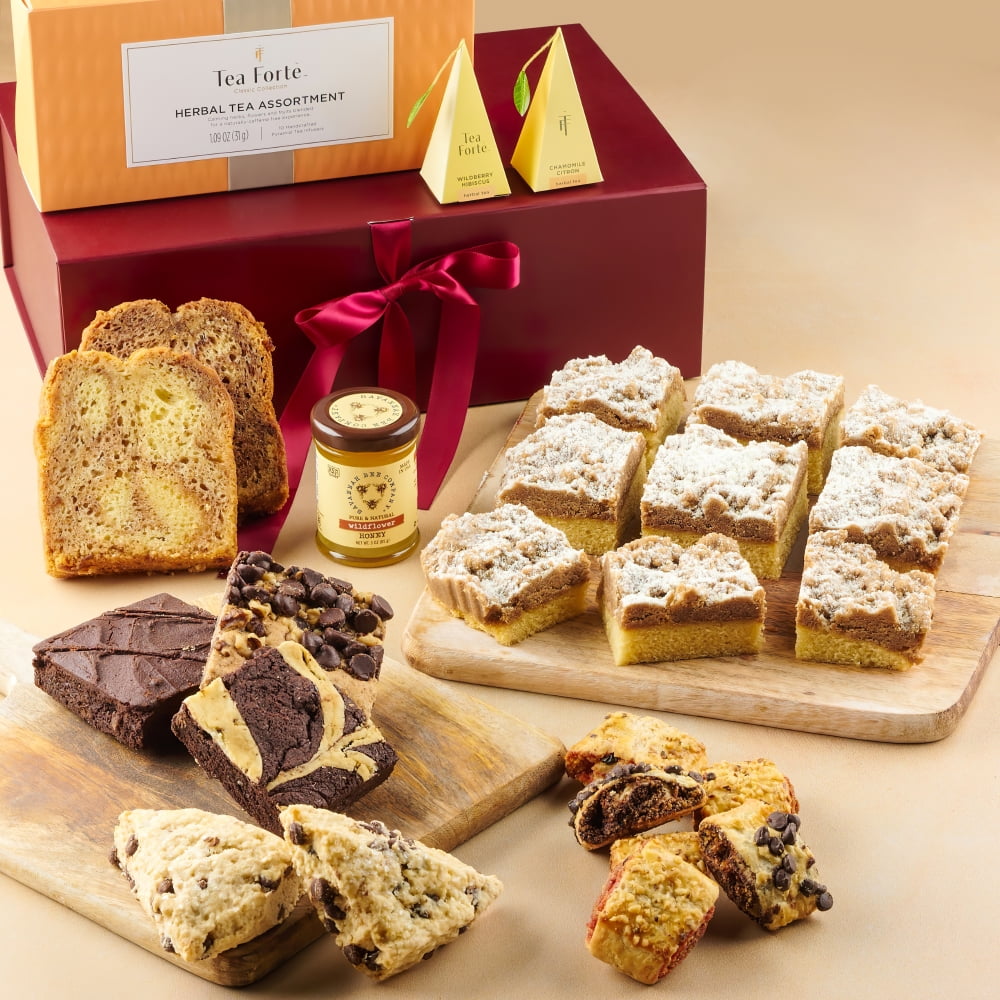 Dulcet Gift Baskets Hostess Fresh Baked Pastry & Tea Party Gift Set ...