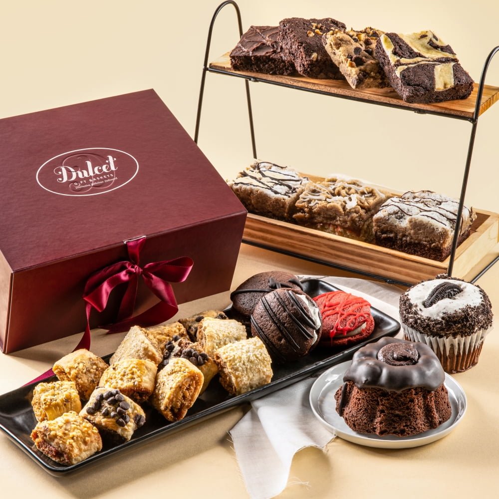 Dulcet Gift Basket, Assorted Bakery Treats, Cookies, Brownies, Rugelach ...