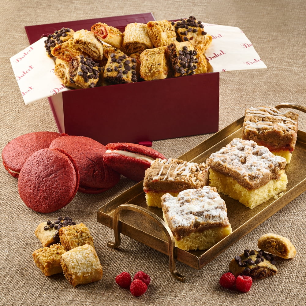 Dulcet Gift Baskets Raspberry Crumb Cake Bakery Gift Basket Featuring ...