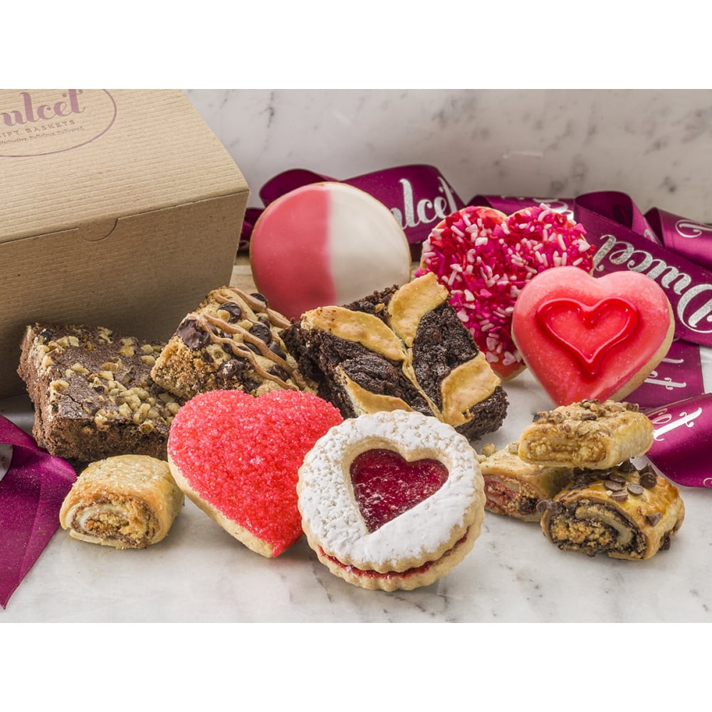 Dulcet Gift Baskets Valentine's Day Holiday Pastry Gift Basket Elegant ...