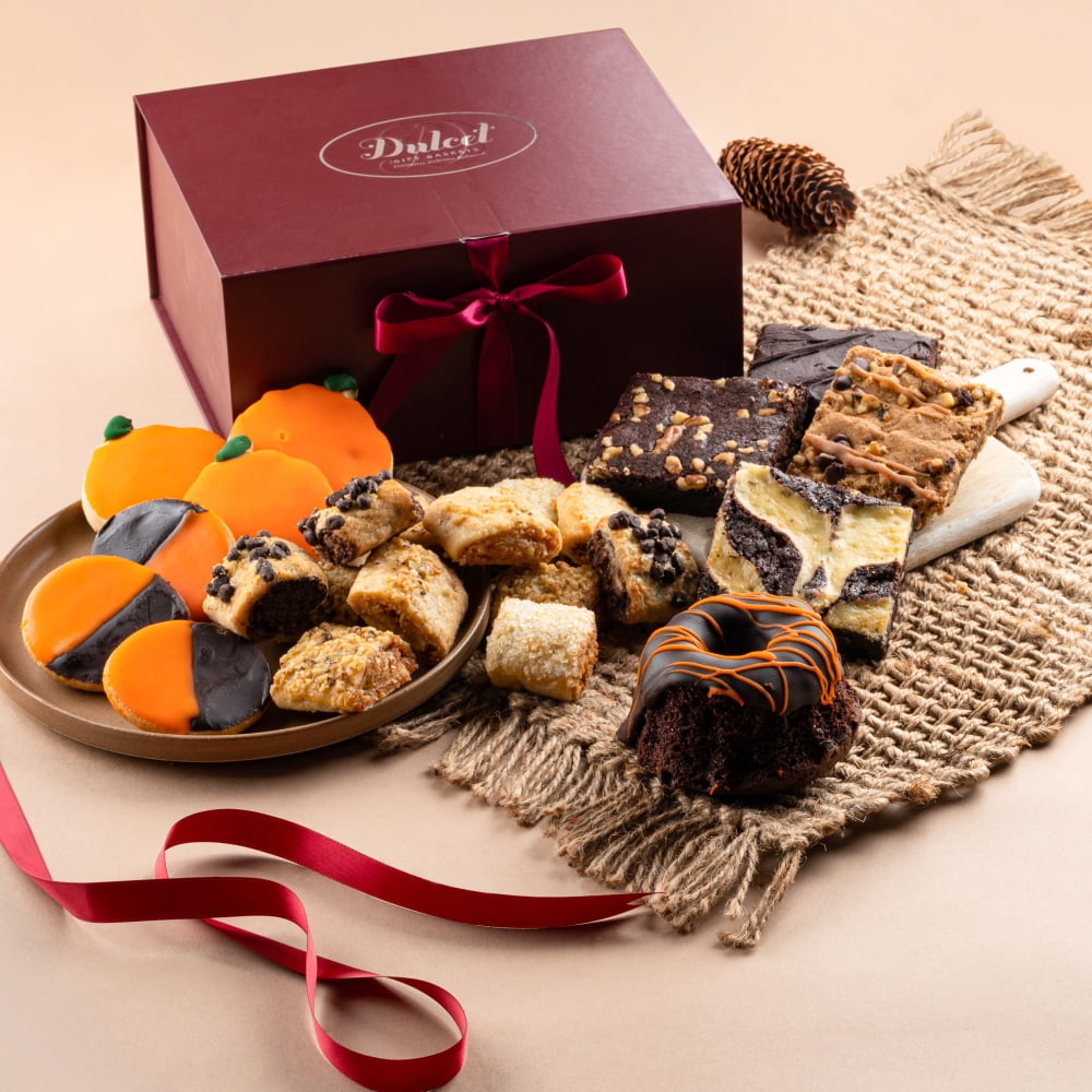 Dulcet's Gourmet Pumpkin Combo Sweets Gift Box, Thanksgiving, Autumn ...