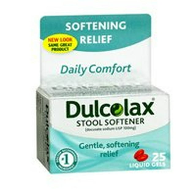 DulcoEase Stool Softener with HydroSoft Action, 25 Liquid Gels (Pack of ...