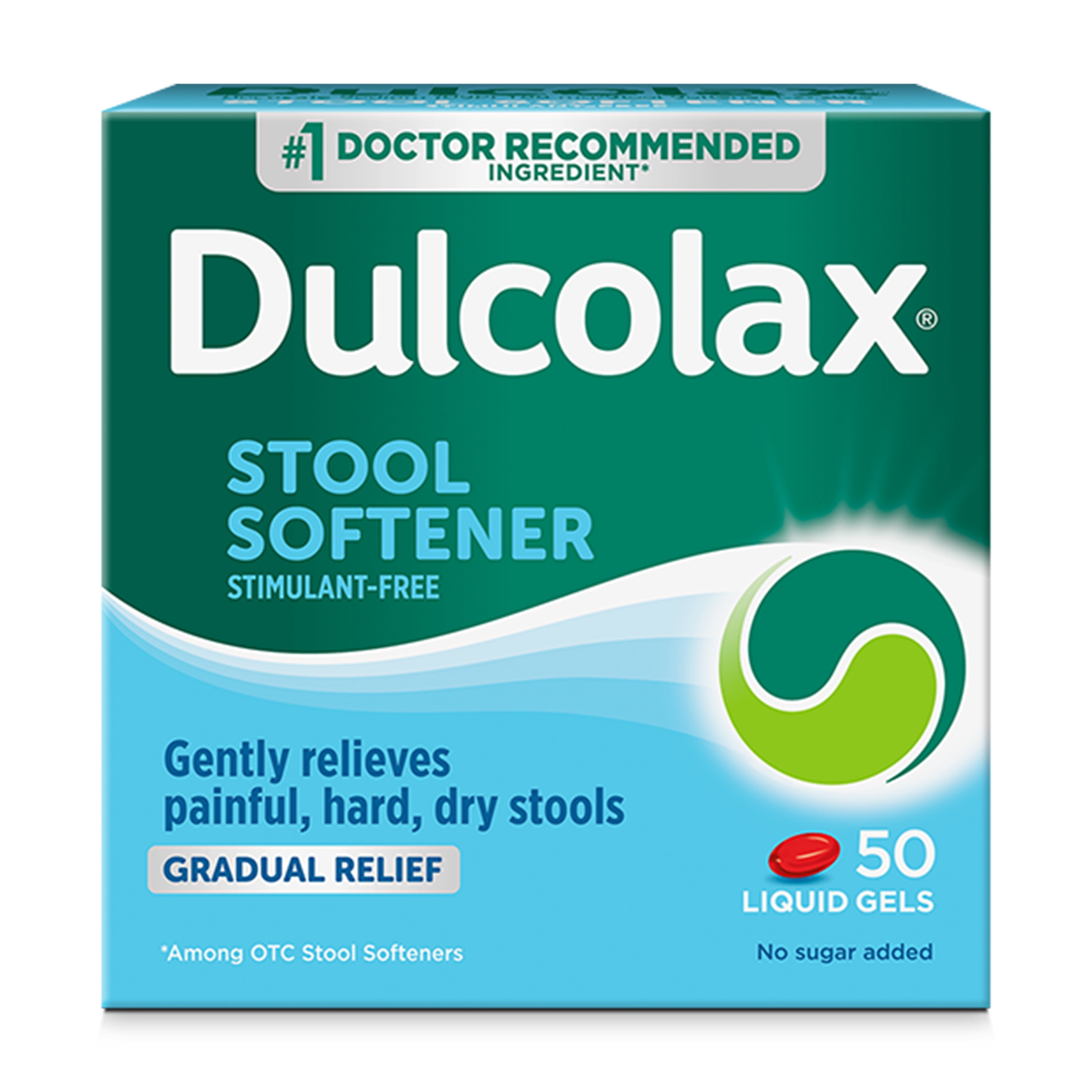 Dulcolax Docusate Sodium Laxative Liquid Gel Pills, Stimulant-Free ...