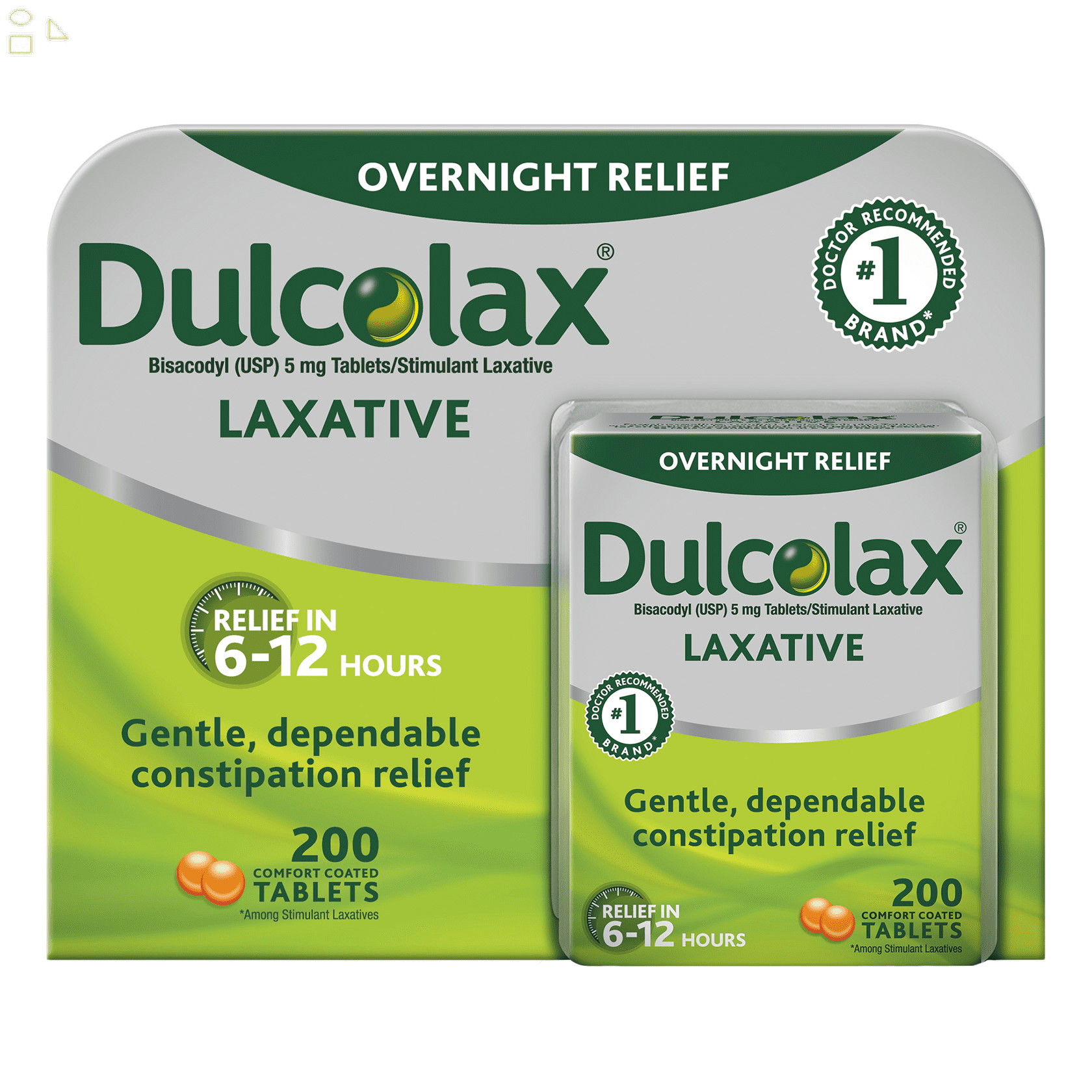 Dulcolax Laxative Supplement, 200 Tablets Relieve Constipation ...