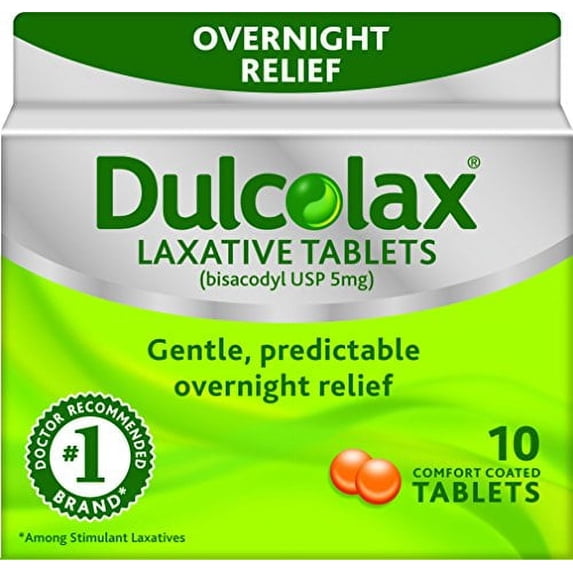 Dulcolax Laxative Tablets, 10 Count, Relief for Occasional Constipation ...