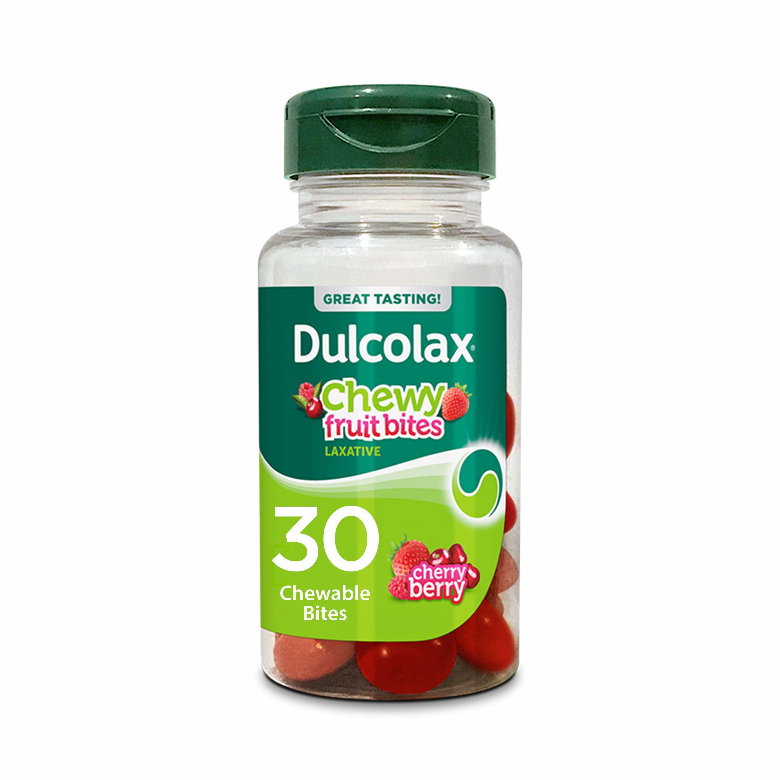 Dulcolax Saline Laxative Chewy Fruit Bites, Cherry Berry, 30 Ct ...